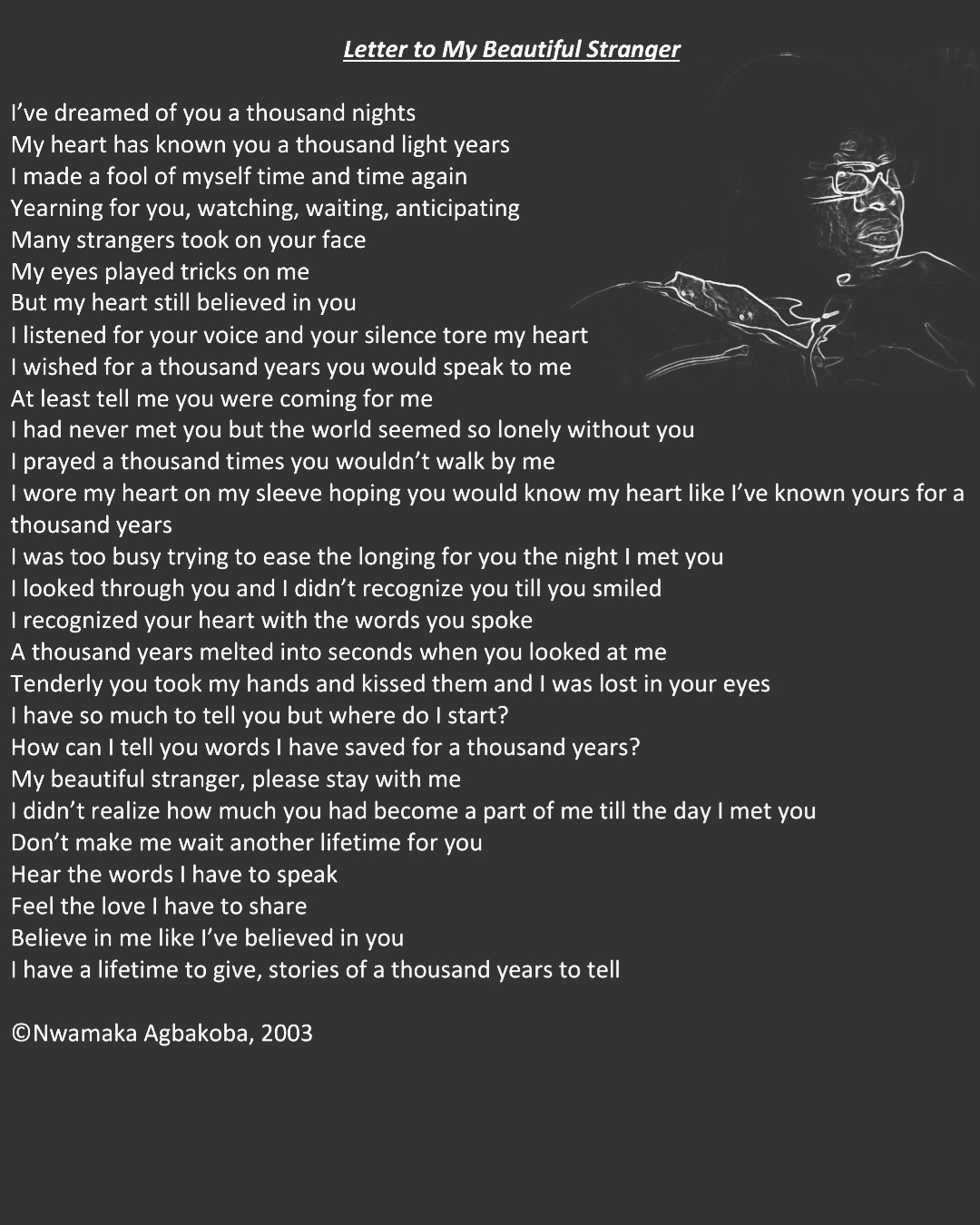 Letter to My Beautiful Stranger – Knotty Musings